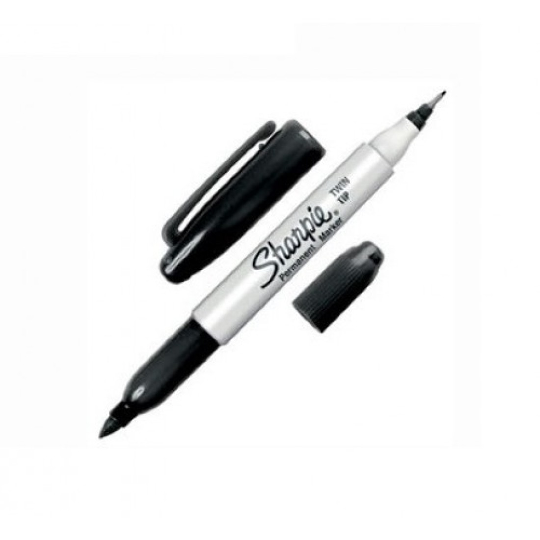 Marcador Doble Punta Negro